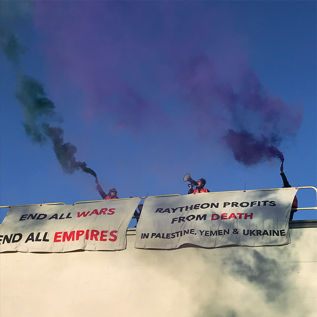 Protest of Raytheon profit from military sales ends with arrests of ...