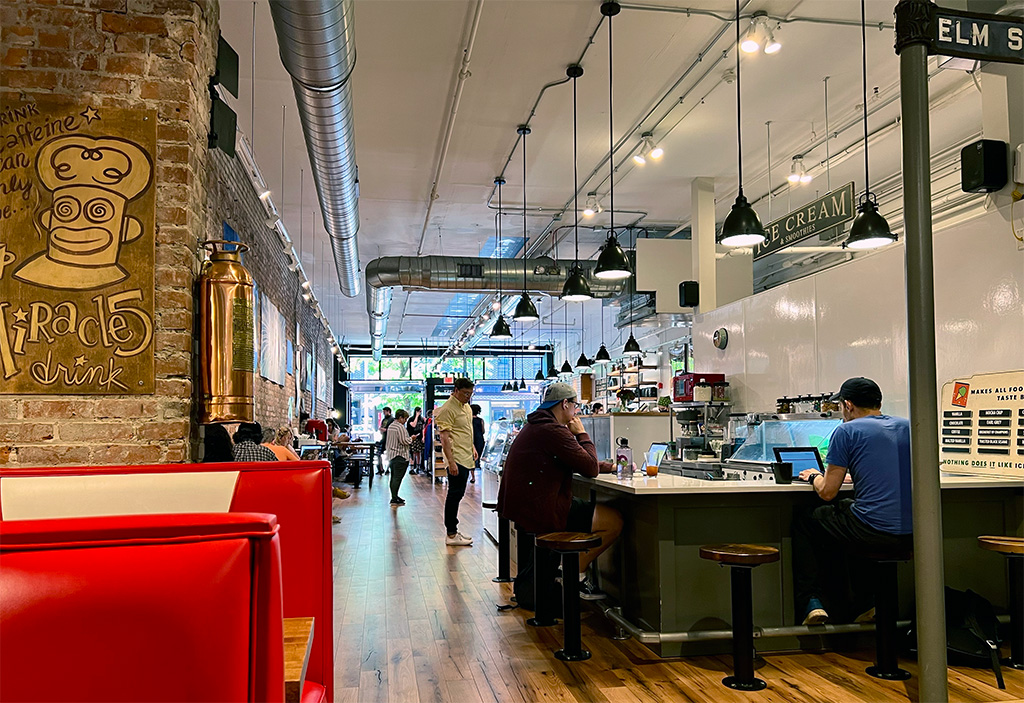 Egg and cheese sandwiches at the revived Diesel Cafe - Cambridge Day