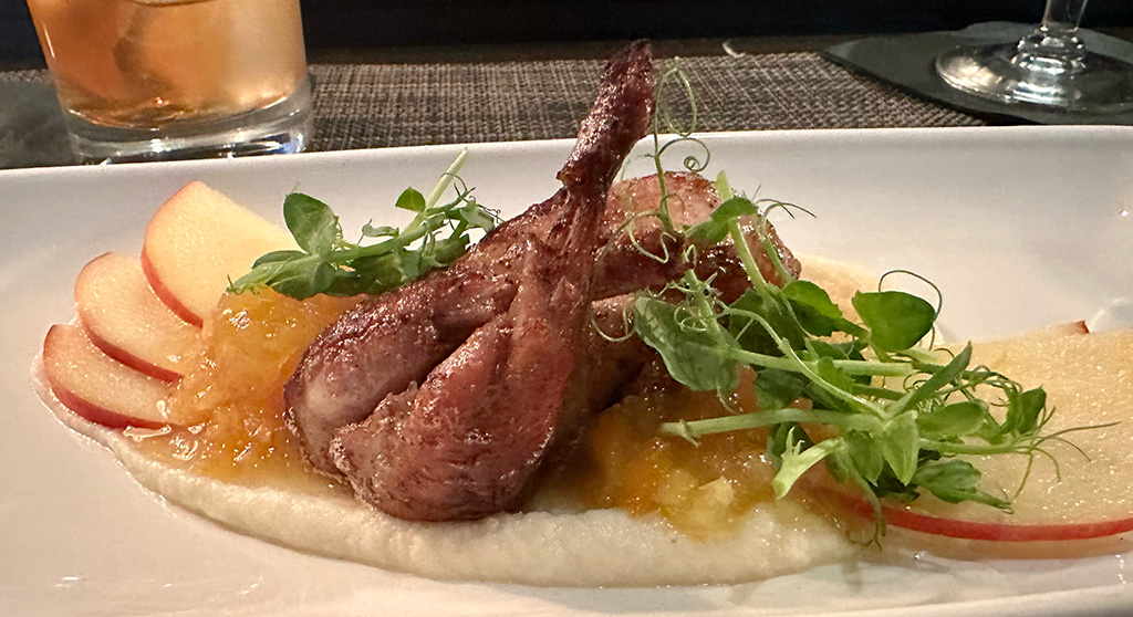 Foie-stuffed quail at Harvest - Cambridge Day