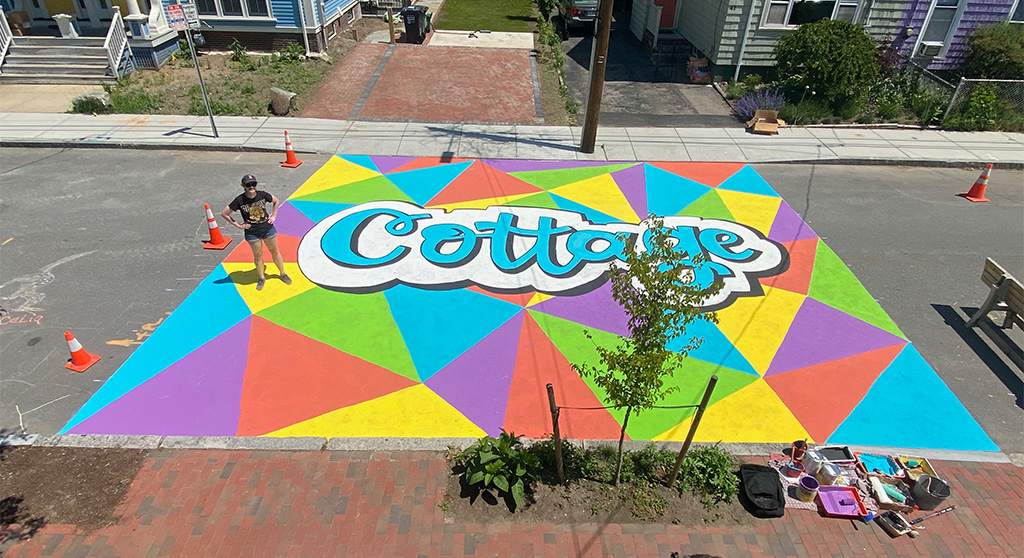 Block party mural painting takes street art to a new level in ...