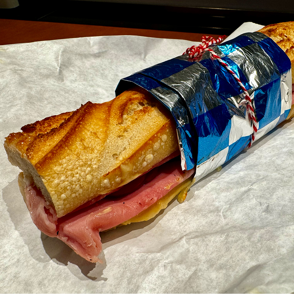 PRB ham and cheese on le baguette - Cambridge Day