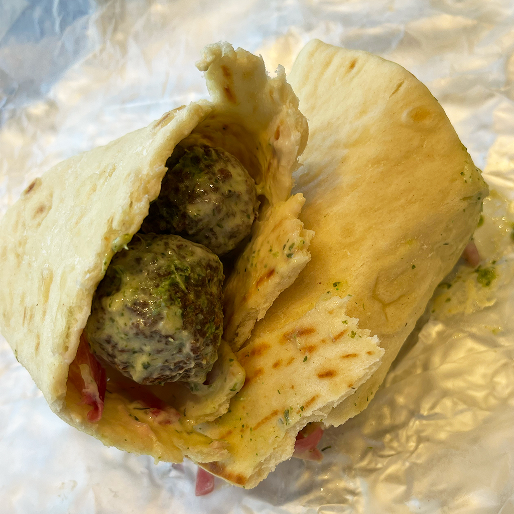Boston Halal spicy falafel wrap - Cambridge Day