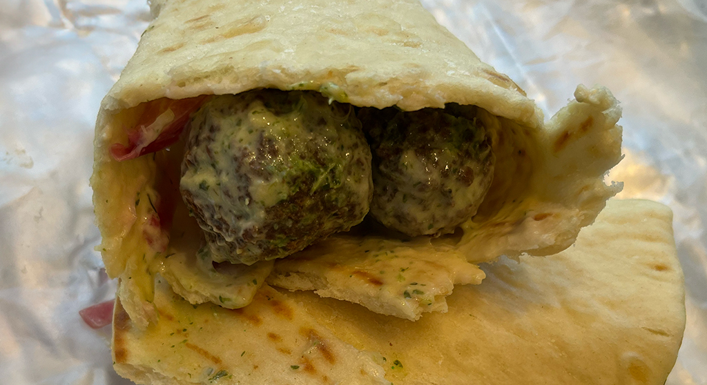 Boston Halal spicy falafel wrap - Cambridge Day
