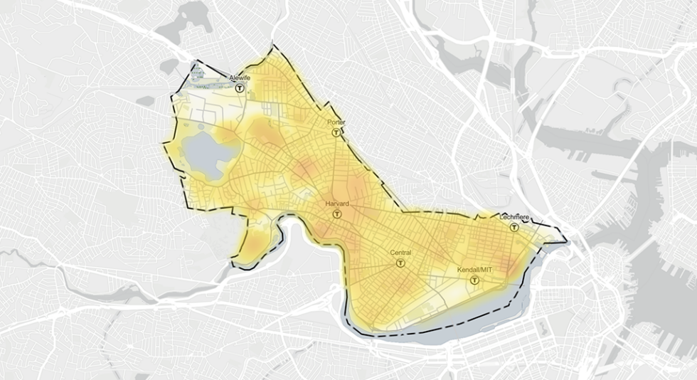 Fall foliage map highlights colors of Cambridge, directing users to ...
