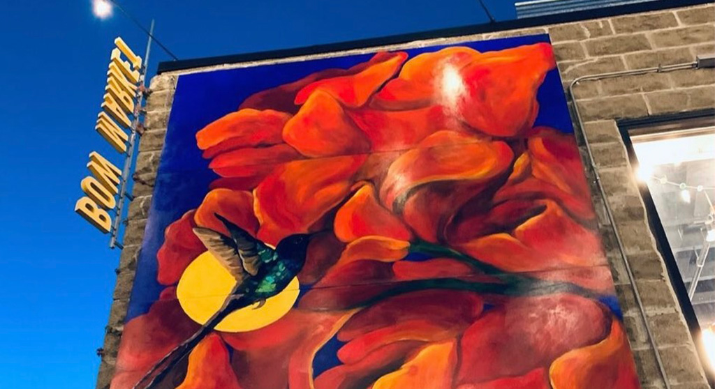 Tiny dancer: Bow Market hummingbird painting celebrates the small on a ...