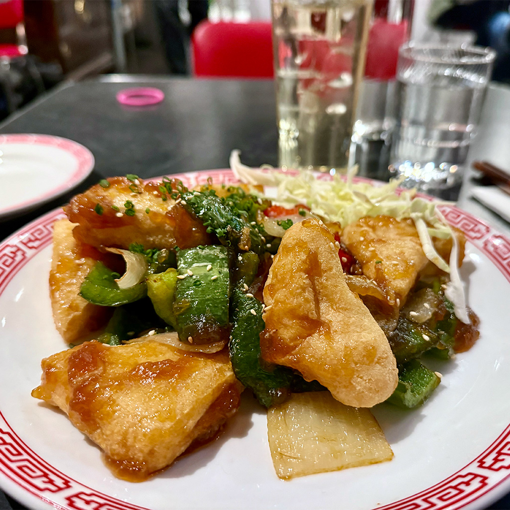 Tofu, prawns and matzo ball soup at Mimi’s Chūka Diner - Cambridge Day
