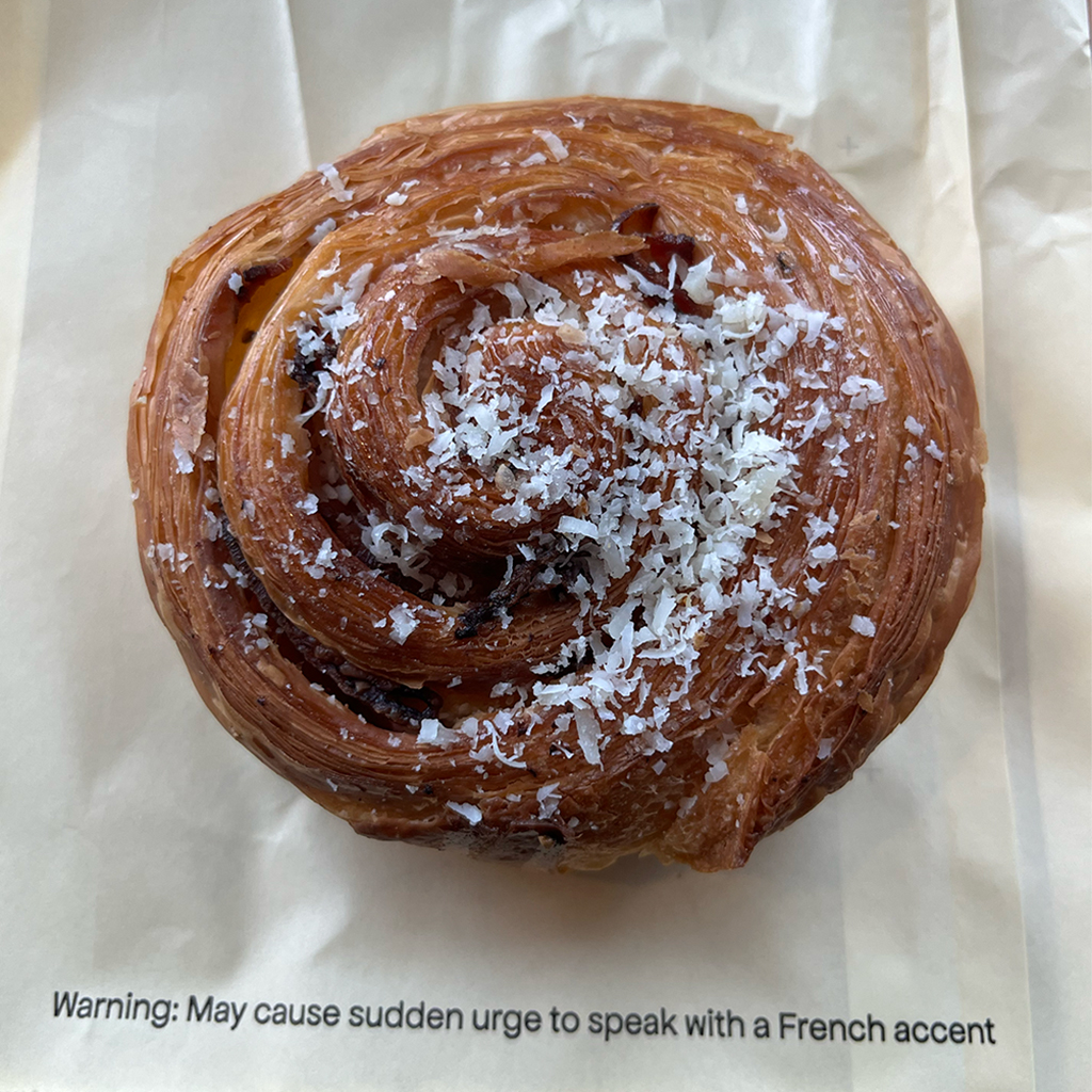 Michette bacon roll - Cambridge Day