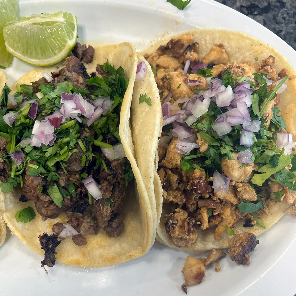 Taqueria Montecristo chicken and beef tacos - Cambridge Day