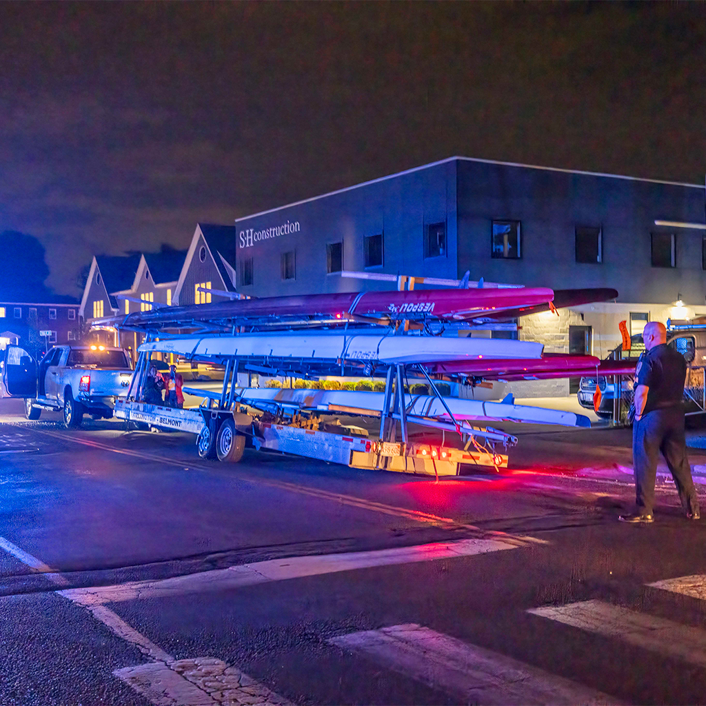 Thief of truck with a trailer carrying boats drove wildly, hitting cars ...