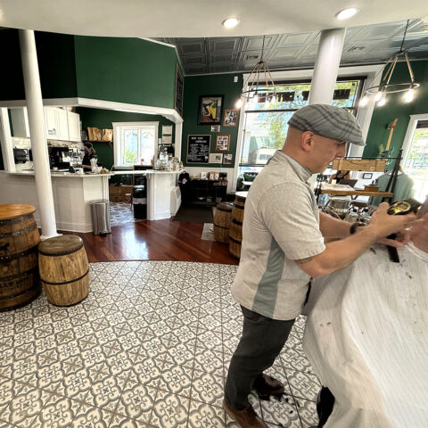 Inside Razors is more than haircuts and shaves, with drinks and cafe ...