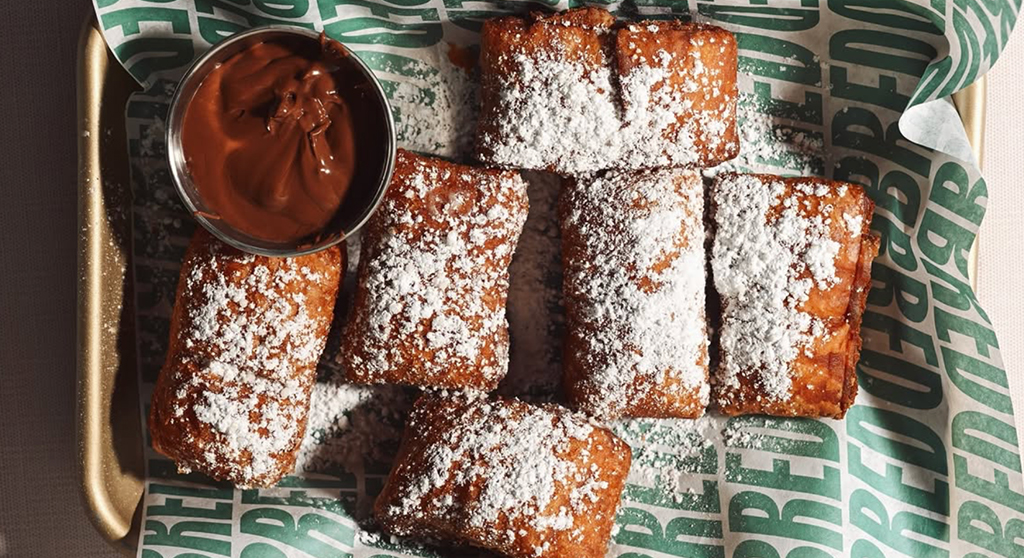 Powdered-sugar beignets from Bred - Cambridge Day