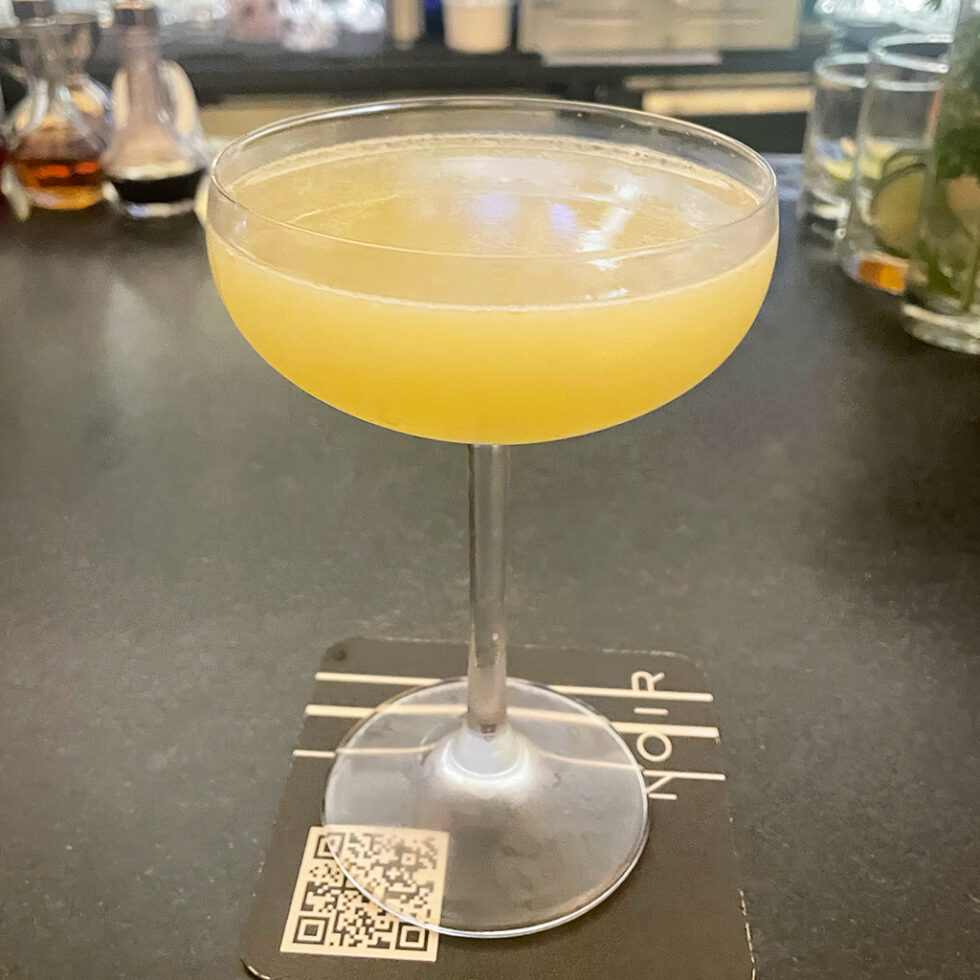Drink: Coupe glass cocktails at Noir - Cambridge Day